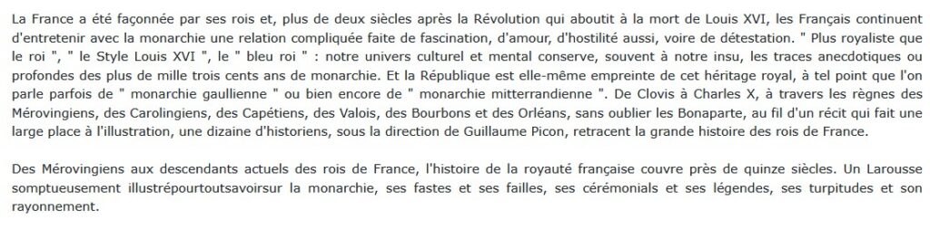 Le Larousse des Rois de France, Anne-Hélène Allirot, Antoine Auger ...